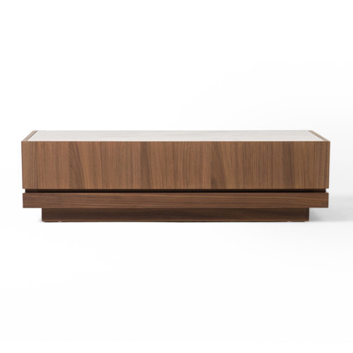 Wade Logan® Britzel Modern Walnut Rectangular Coffee Table | Wayfair
